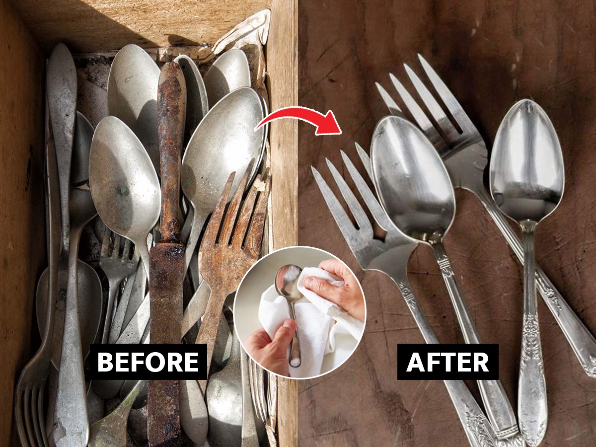 चमचे-काटे गंजलेत? ते फेकू नका, २ उपाय-गंजही निघेल-चमचे चकाकतील ...