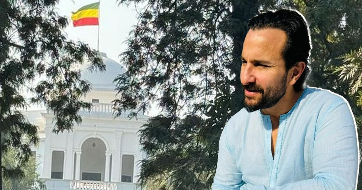 सैफ अली खानच्या पतौडी पॅलेसवर फडकणारा हा झेंडा कोणता? नेटकऱ्यांचा ...