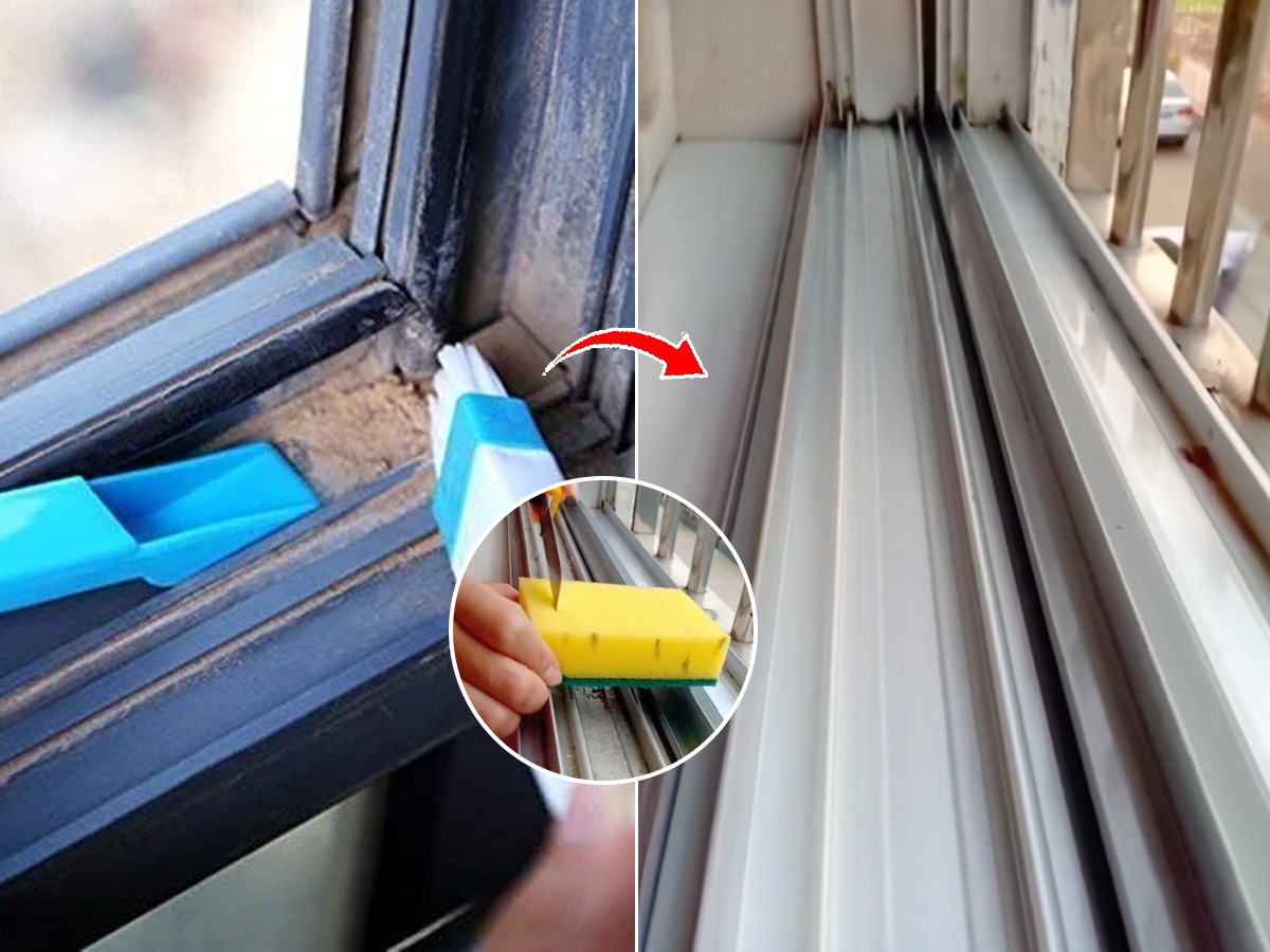 स्लायडिंग खिडक्यांच्या ट्रॅकमध्ये खूप घाण- माती अडकली? १ सोपा उपाय ...