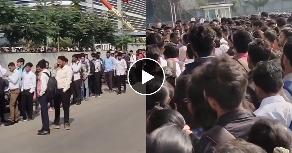 Video - फक्त 100 जागा अन् मुलाखतीसाठी आले 3 हजार उमेदवार; लावली भली ...