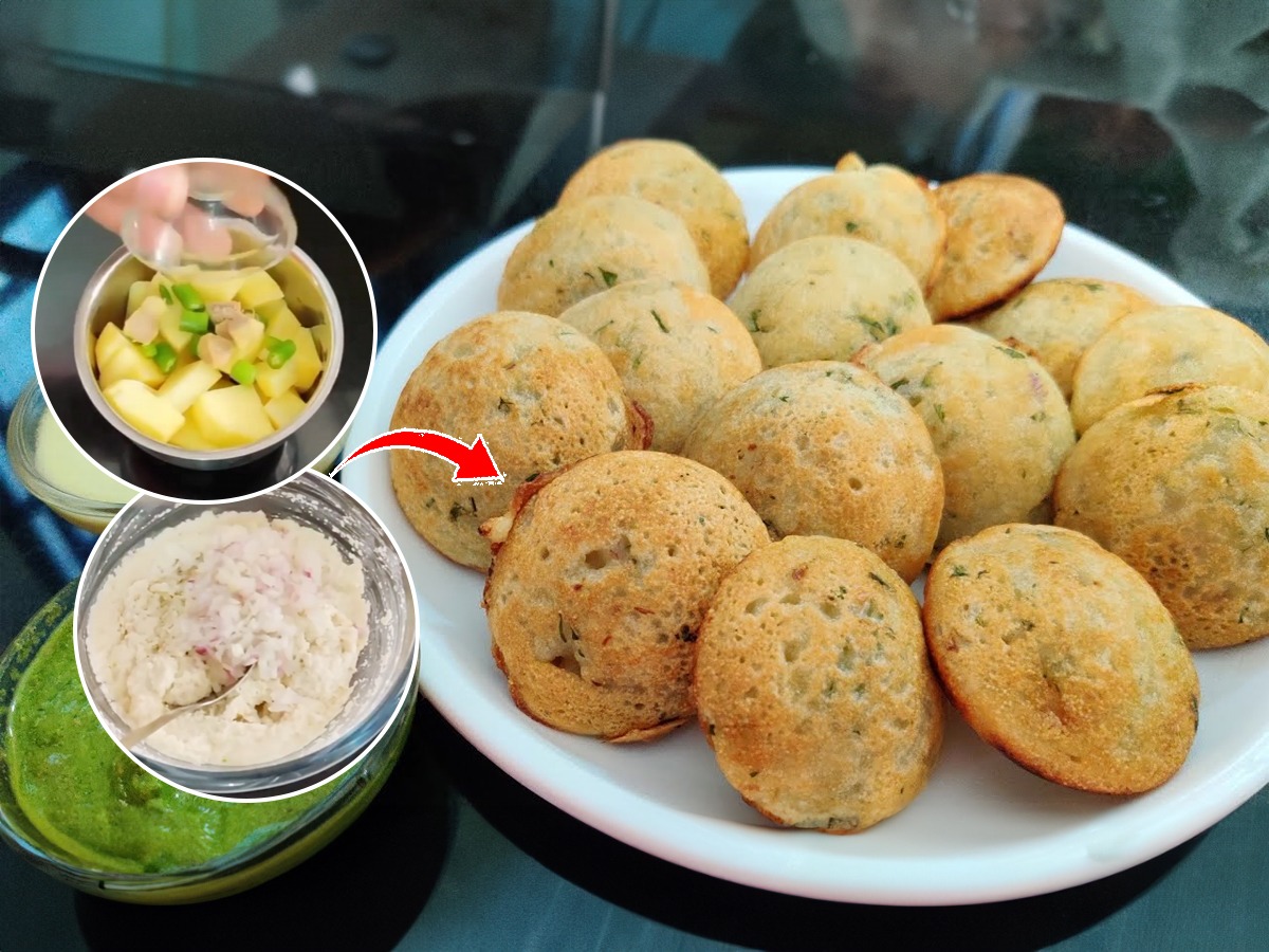 २ बटाटे-कपभर रवा, चमचाभर तेलामध्ये करा बटाट्याचे अप्पे; १० मिनिटात ...