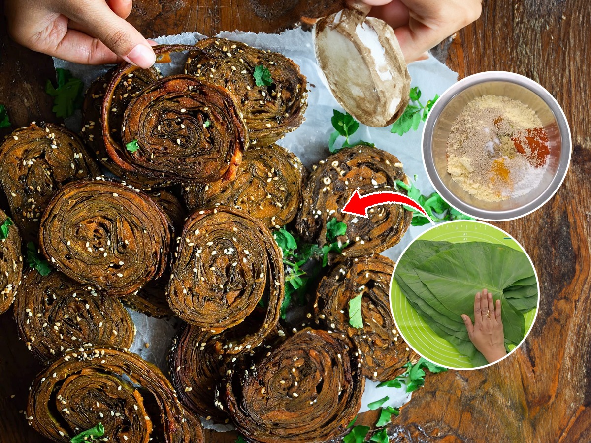 न वाफवता करा क्रिस्पी अळूवडी, गुजराथी पद्धतीच्या आंबट-गोड अळूवडीची खास ...