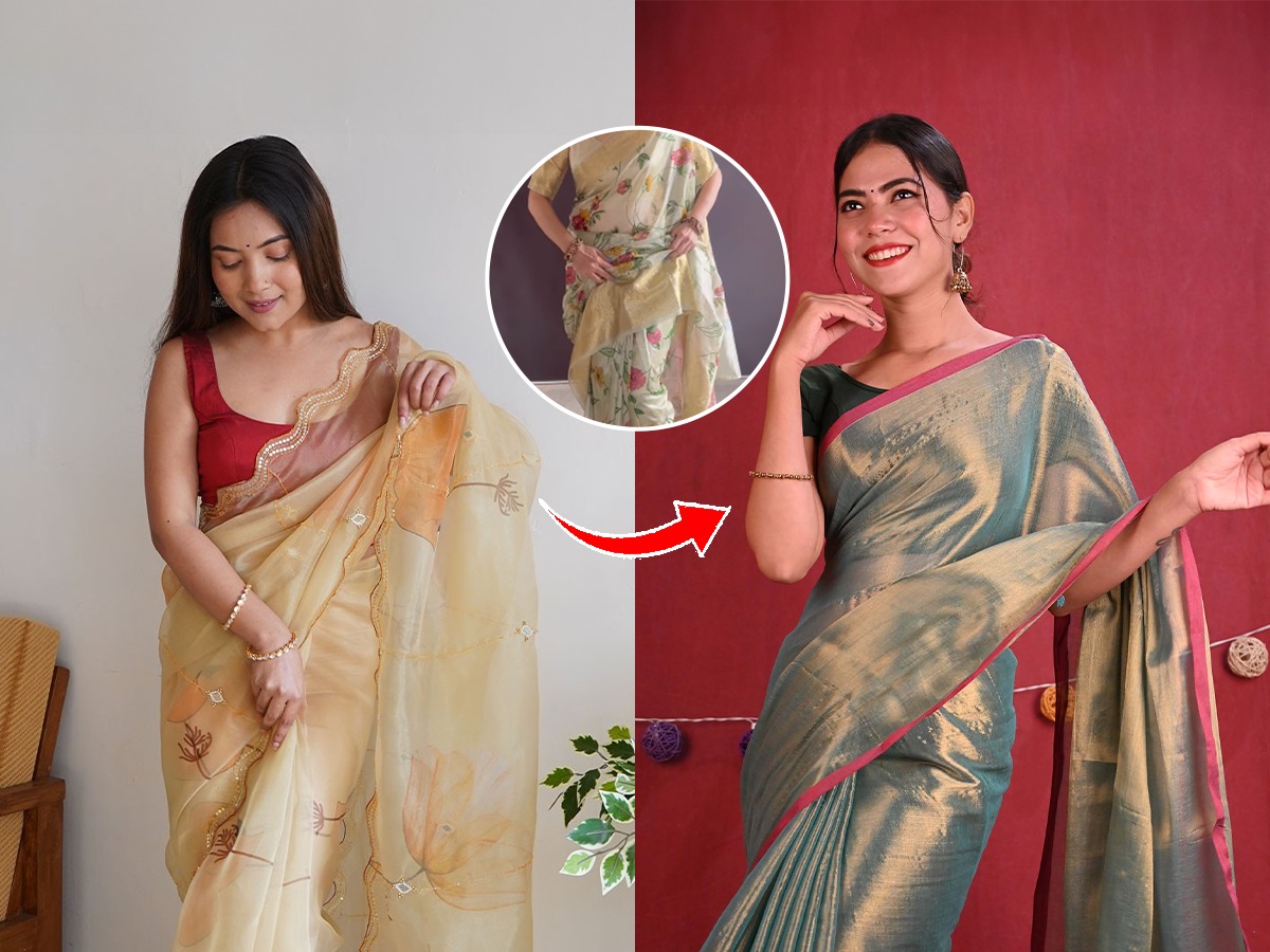 पदर मोकळा सोडावासा वाटतो पण सांभाळता येत नाही? १ भन्नाट ट्रिक, भरजरी ...