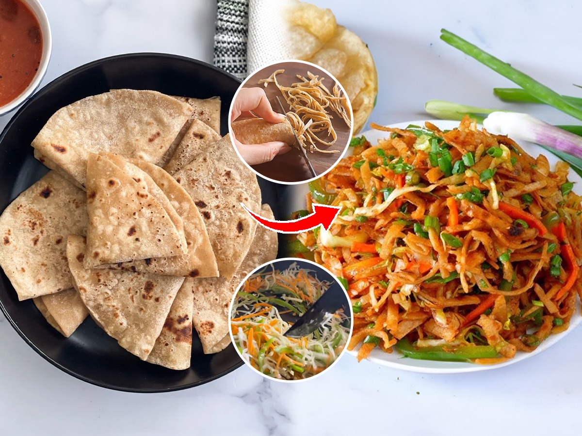 शिळ्या चपातीची चमचमीत भेळ, फक्त १० मिनिटांत करा चायनीज भेळेसारखीच ...