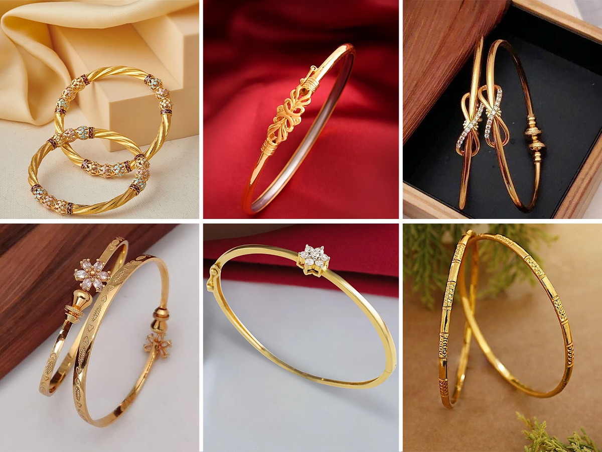 Gold Kada design : रोज वापरण्यासाठी सोन्याच्या कमी वजनाच्या कड्यांचे ...