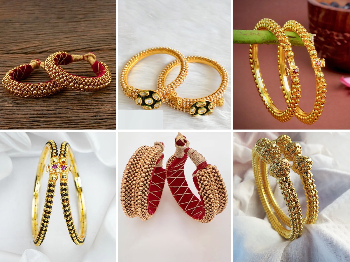 Thushi Bangles: कमी ग्रॅम सोन्यातही करता येतील ठसठशीत ठुशी बांगडी ...