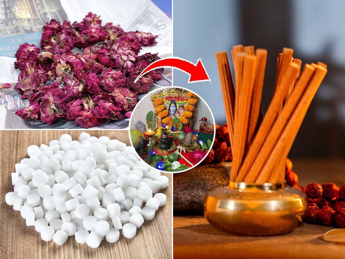 मोजून १० मिनिटांत घरी तयार करा धूपकांडी, निर्माल्याची फुलं-नारळाच्या ...