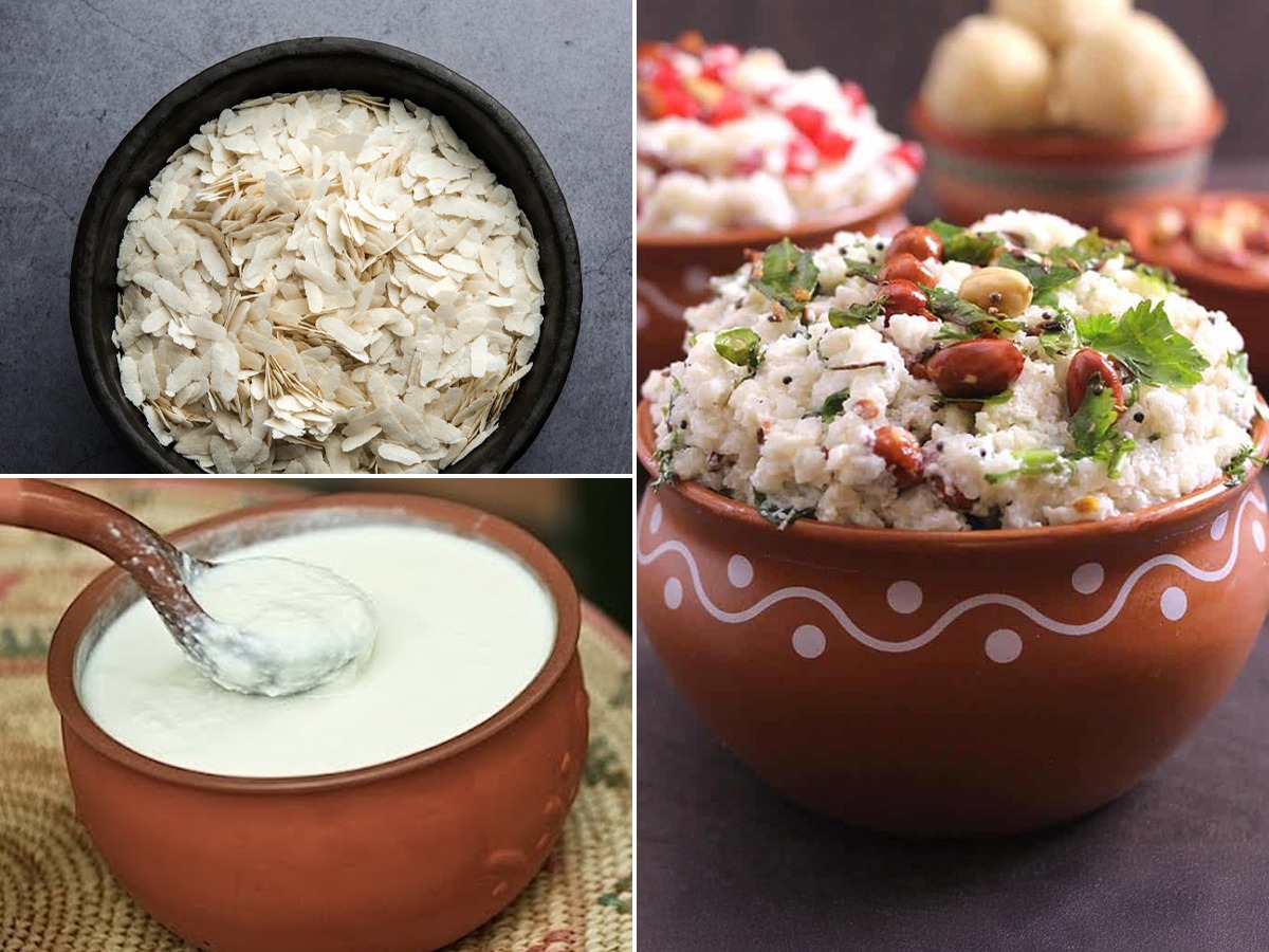 उन्हाळ्यात नाश्त्याला करून खायलाच हवेत दह्यातले पाेहे! पोटाला थंडावा ...