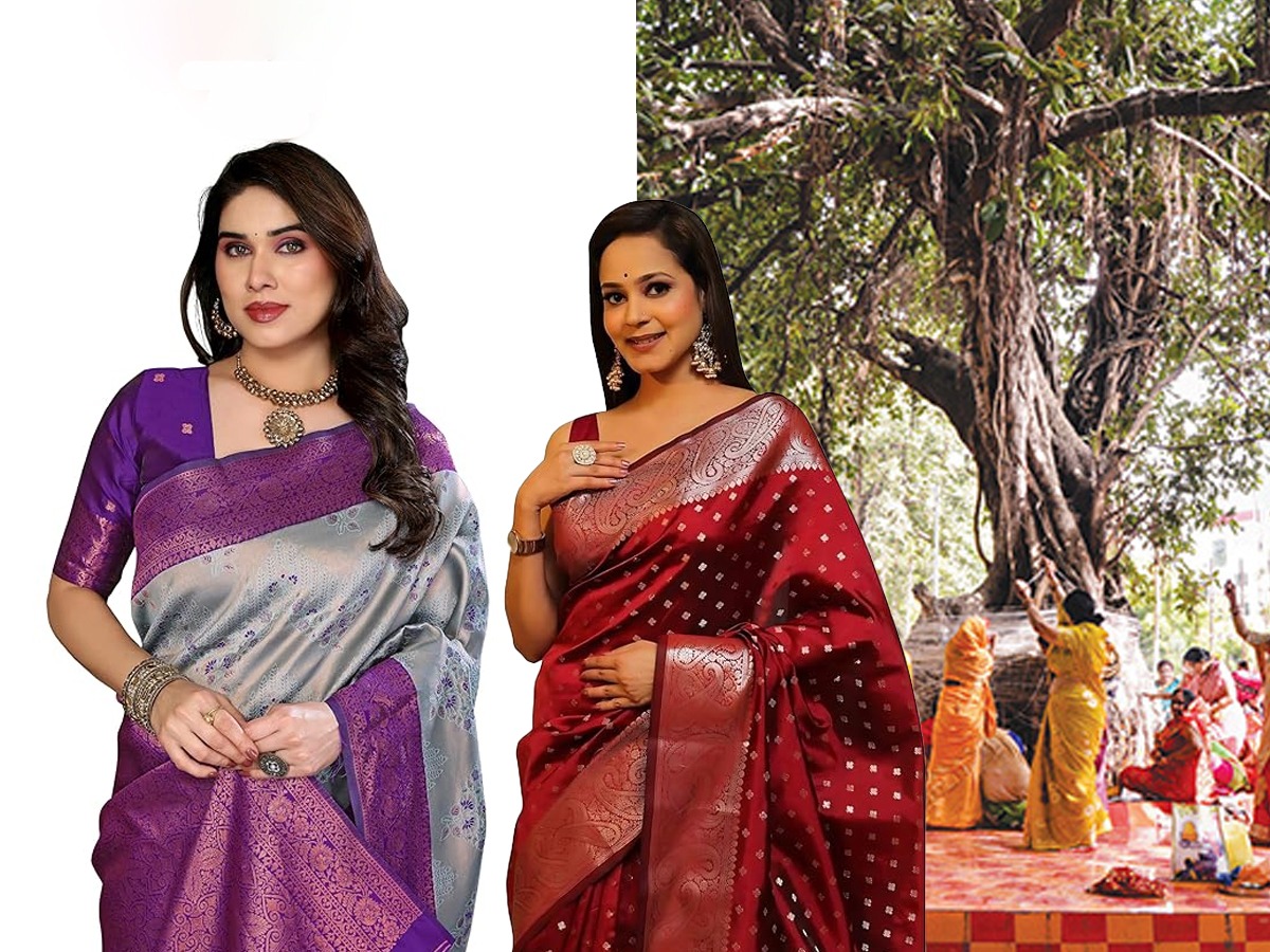 Vat Purnima 2025: कांजीवरम स्टाईल सॉफ्ट सिल्क साडी, किंमत एक हजार ...