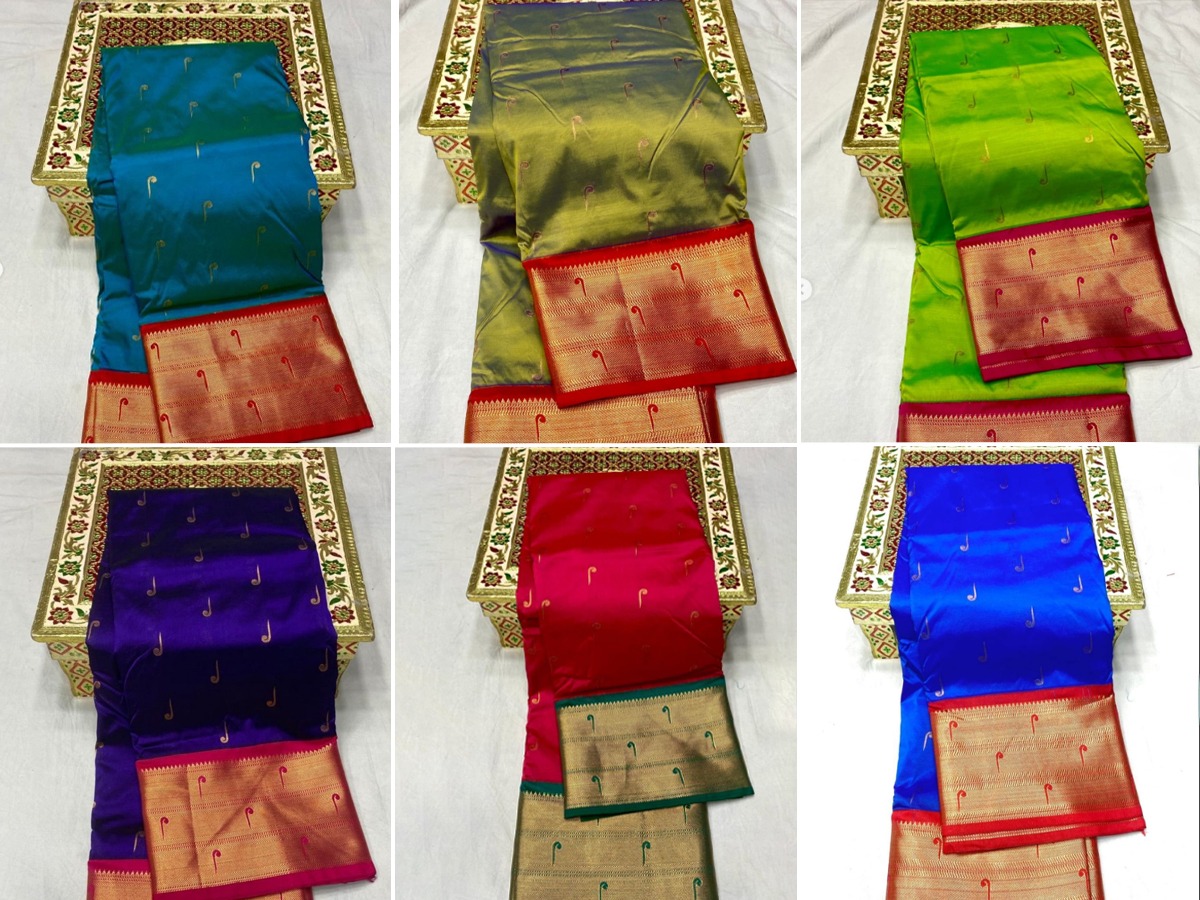 Diwali 2025 : दिवाळीत नेसा भरजरी मुनिया पैठणी; १० सुंदर रंग-रॉयल लूक ...