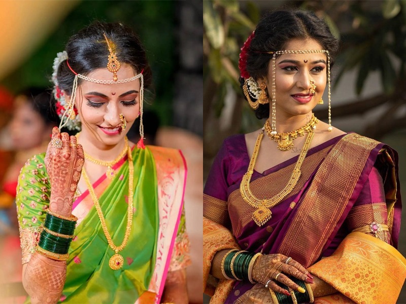लग्नसराईसाठी मराठमोळे पारंपरिक वेडिंग लूक; पाहा नवरीसाठी सुंदर साड्या ...