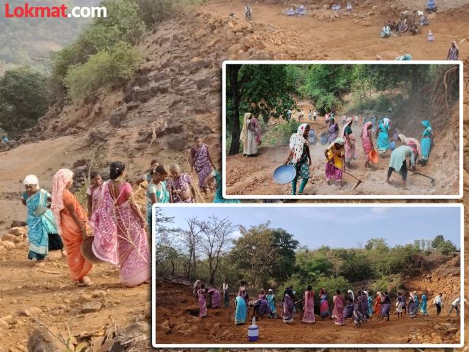 झोपलेल्या प्रशासनाला सणसणीत चपराक! दापूरमाळचा रस्ता बनवण्यासाठी महिला ...