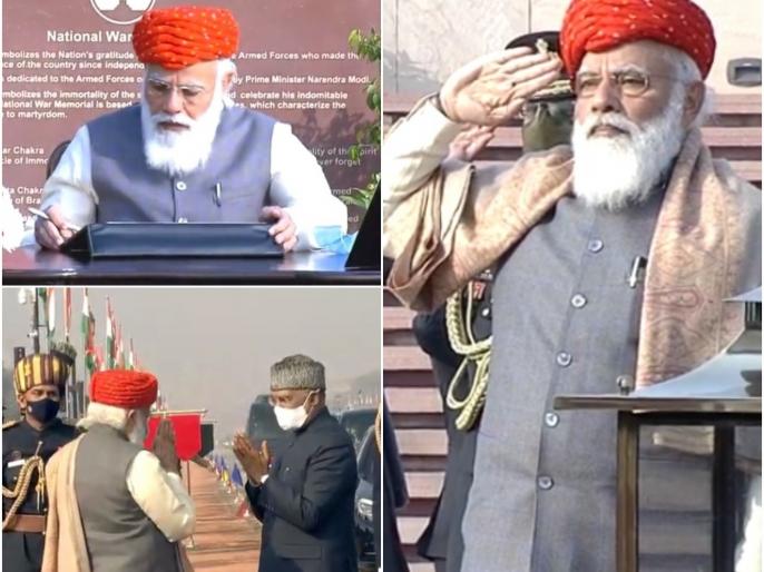 PM Modi dons a special turban for India's 72nd Republic Day ...