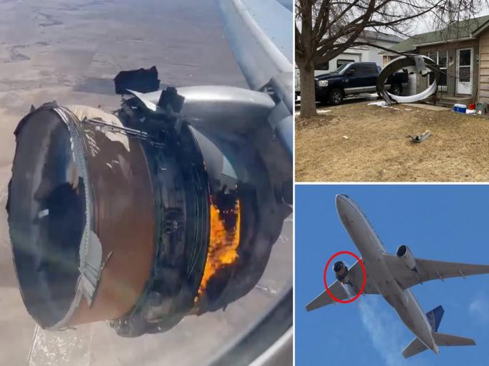United Airlines engine explodes mid air, shocking visuals goes viral ...