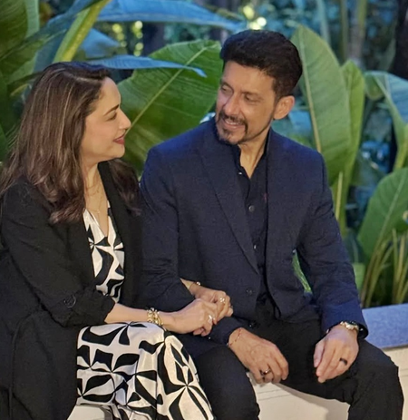 Dr Shriram Nene gazes lovingly into Madhuri Dixit’s eyes on her birthday - www.lokmattimes.com