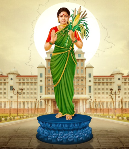 CM Revanth Reddy unveils 'Telangana Thalli' statues at all district ...
