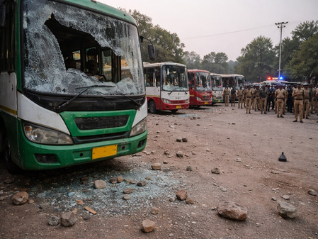 Tension in MP's Tarana amid clash between two groups; buses set afire ...