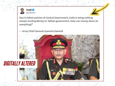 Govt flags digitally-manipulated video of Indian Army Chief, dismisses ...