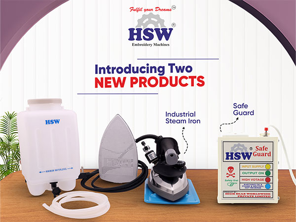 HSW Embroidery Machines Launches Industrial Steam Iron and Safe Guard ...