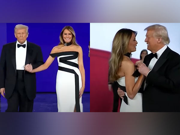 US President Donald Trump and First Lady Melania share first dance at ...
