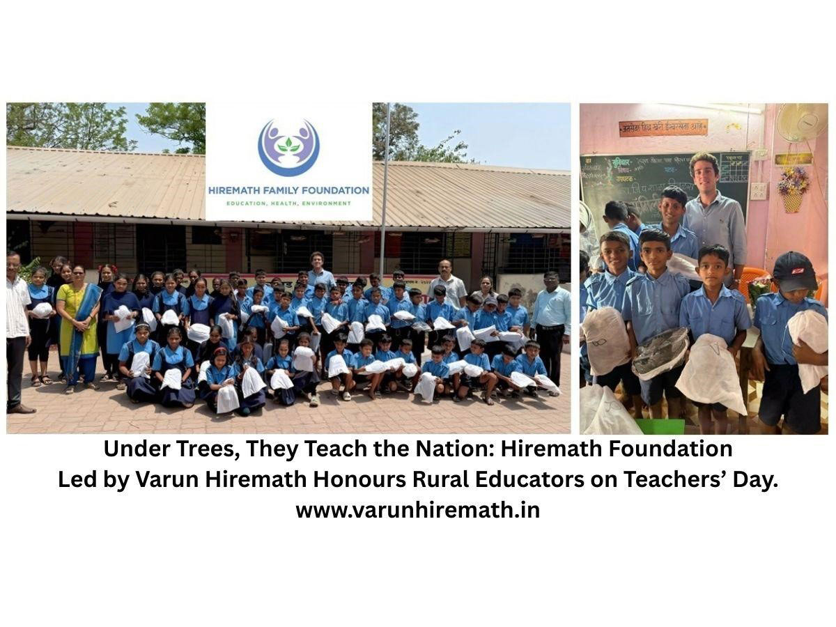 Under Trees, They Teach the Nation: Hiremath Foundation Led by Varun ...