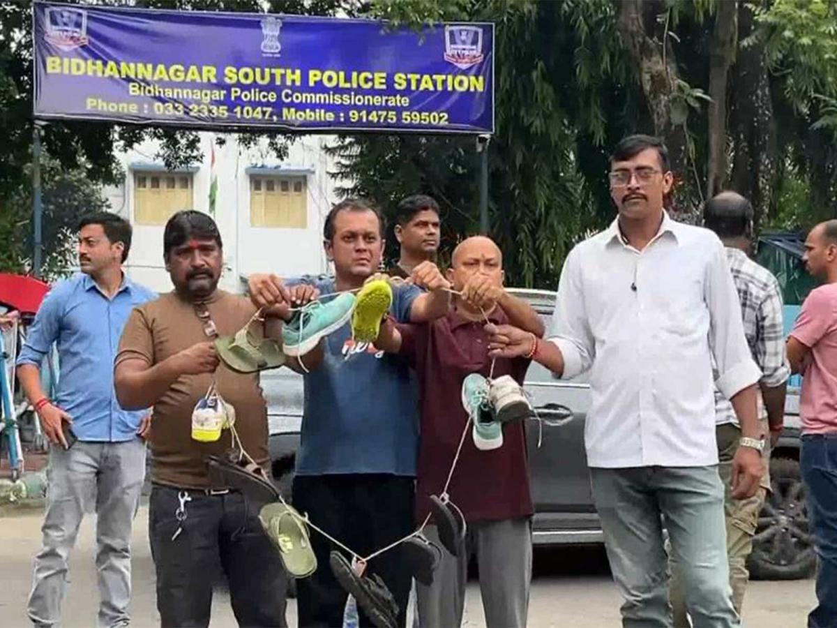 Football fans protest against former Bengal Sports Minister Aroop ...