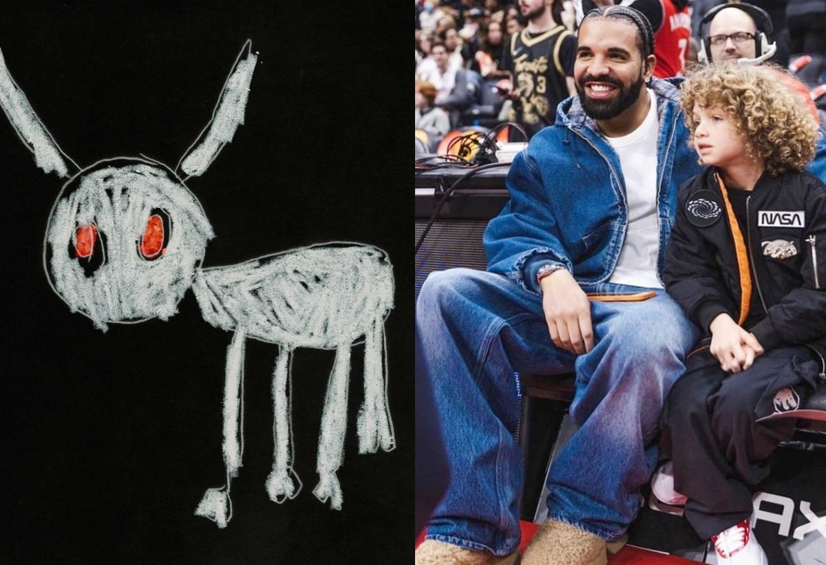 Drake reveals 'For All the Dogs' album cover designed by his son Adonis ...