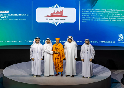 BAPS Hindu Mandir Abu Dhabi honoured with prestigious Tolerance Award ...
