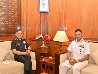 Navy Chief Swaminathan meets Army Chief Dwivedi, discusses operational ...