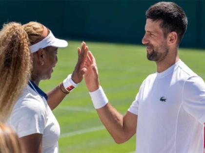 Wimbledon: Novak Djokovic, Serena Williams meet up during Serbian icon ...