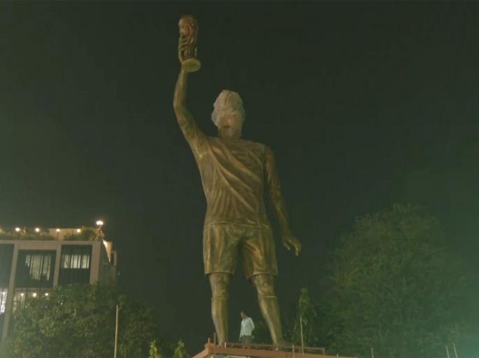 Kolkata: 70-foot iron statue of Messi unveiled, West Bengal Minister ...
