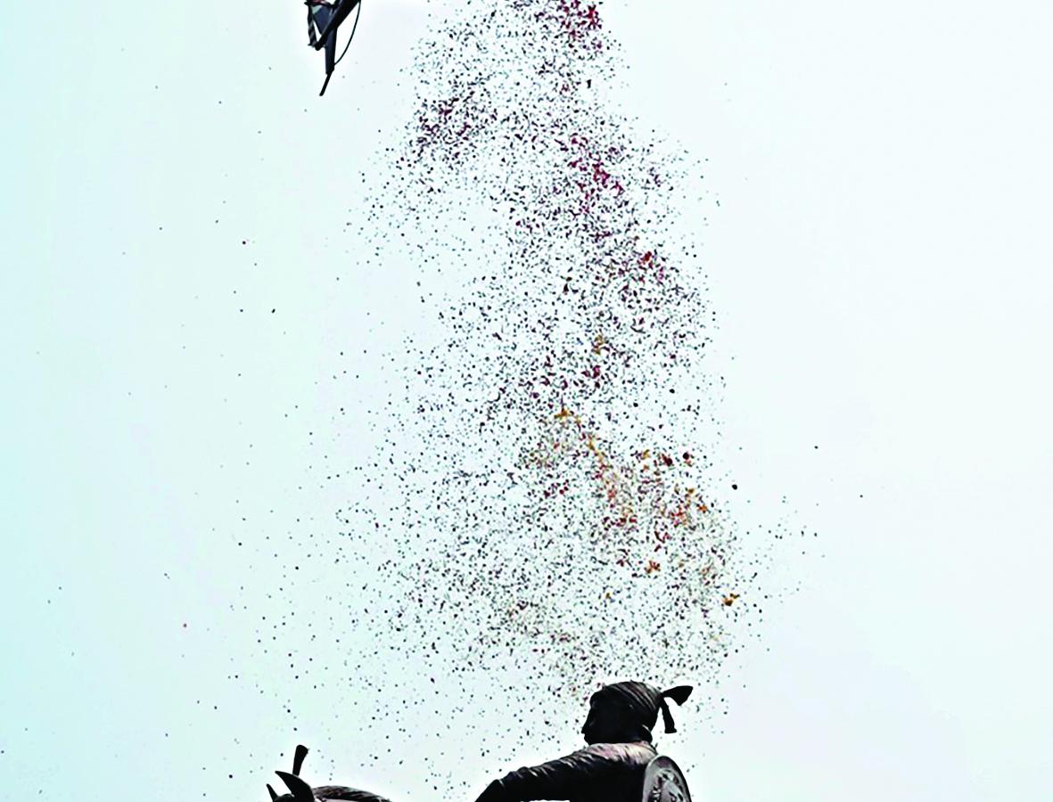 Helicopter flower shower marks Shiv Jayanti celebrations - www ...
