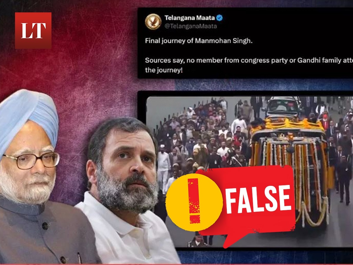Fact Check: Viral Claim about Gandhi Family's Absence at Manmohan Singh ...