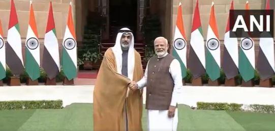 Abu Dhabi Crown Prince In India: Sheikh Khaled Bin Mohamed Bin Zayed Meets PM Modi at Hyderabad ...