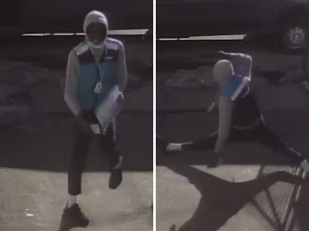 Viral Video! Delivery boy's dance moves while delivering a package goes ...