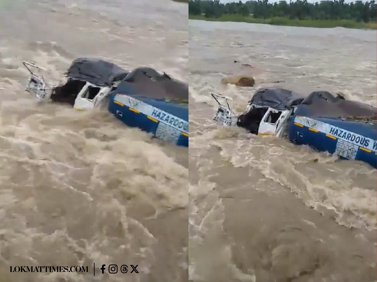Maharashtra Rains: Diesel Tanker Swept Away as Wagh River Overflows ...