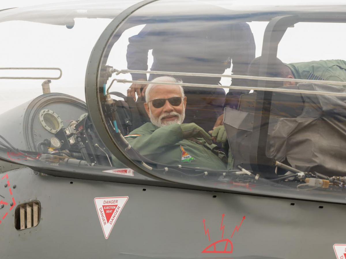 PM Modi takes sortie on Tejas fighter jet in Bengaluru - www ...