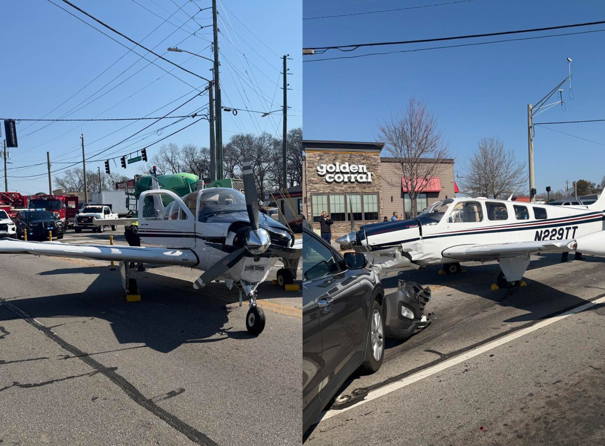 Georgia Plane Crash: Two Injured After Small Aircraft Lands on Busy ...