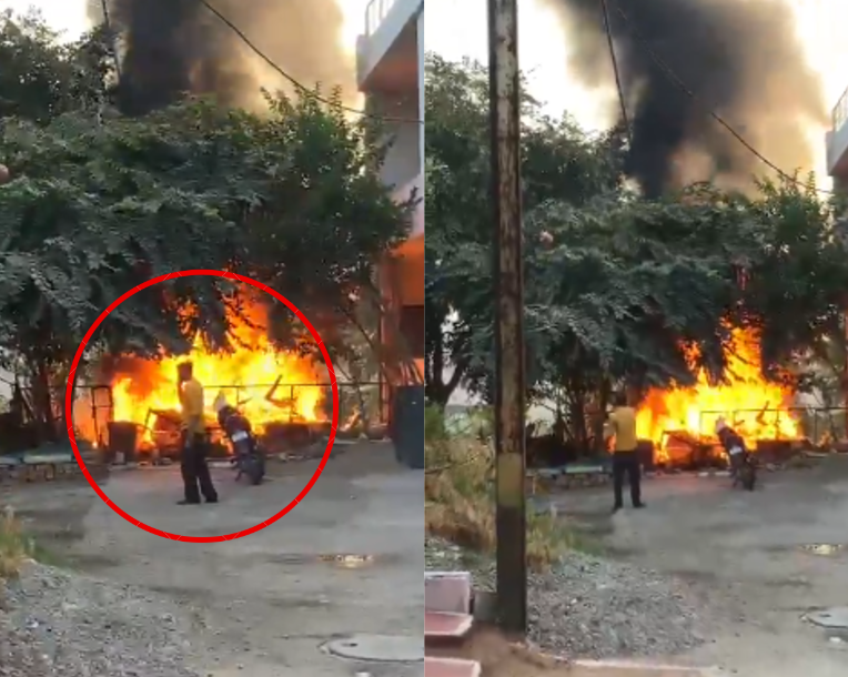 Gwalior Man Sets House on Fire After Fight With Wife, Seen Smoking ...