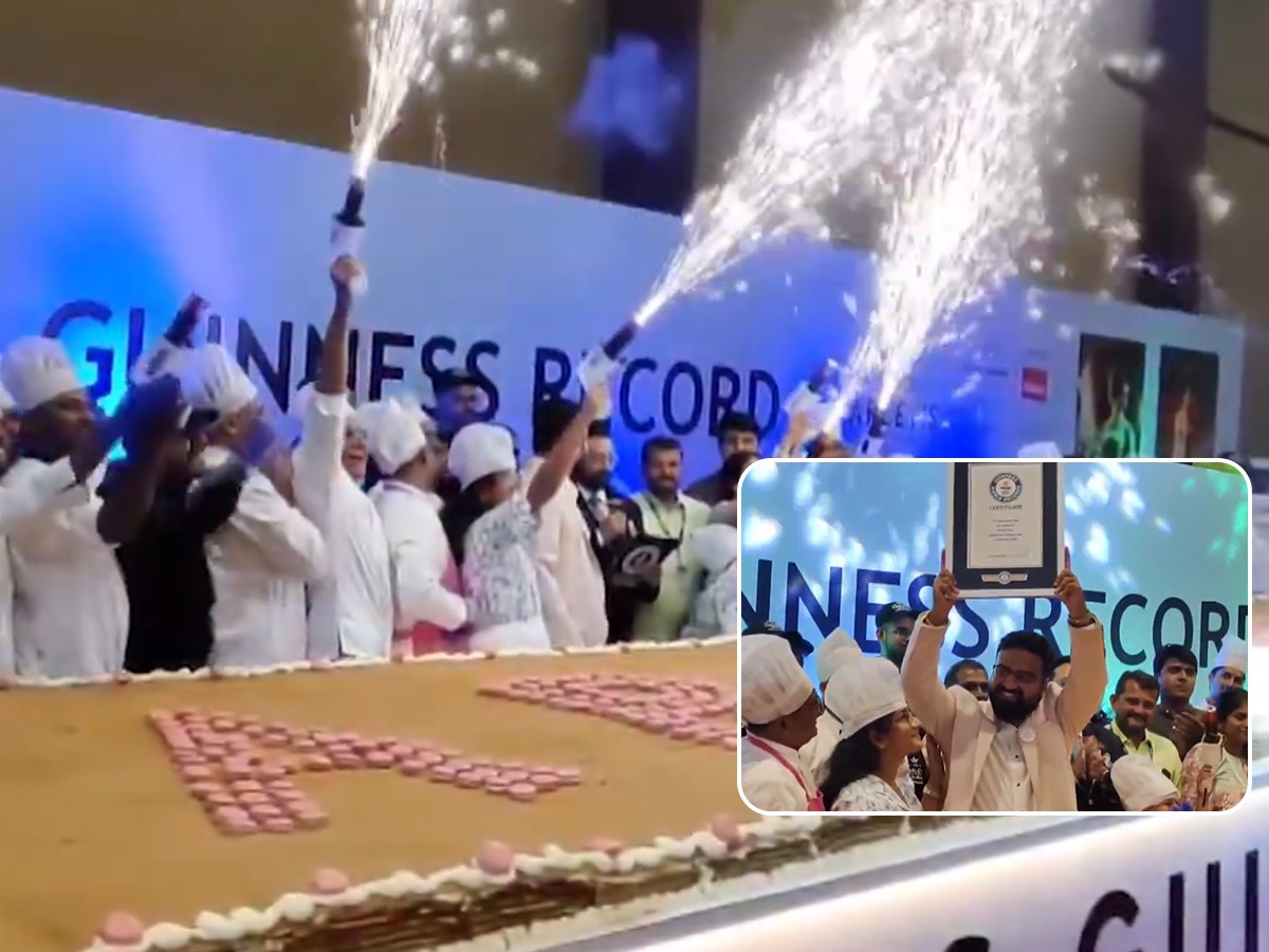 Hyderabad Bakery Set Guinness World Record for Baking World's Largest Russian Medovik Honey Cake ...
