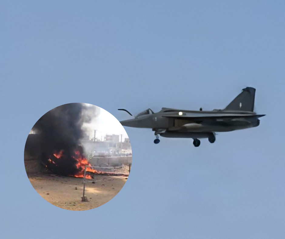 IAF Aircraft Crash: Video Shows Moment of Tejas Fighter Jet Crash Near Jaisalmer in Rajasthan ...