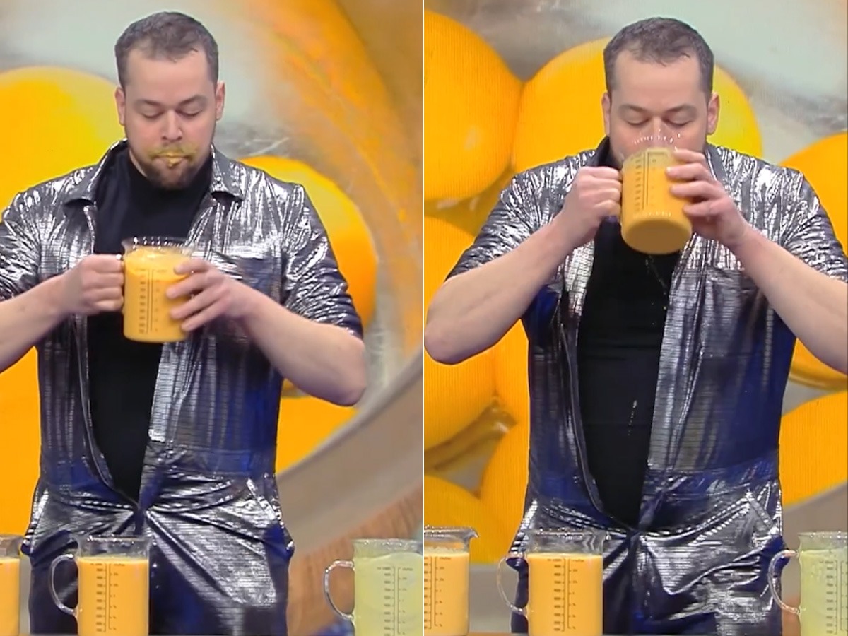 Man Drinks Almost Seven Litres of Liquid Eggs in 60 Seconds, Sets ...