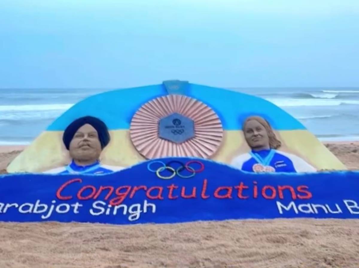 Paris Olympics 2024: Sudarsan Pattnaik Creates Sand Art to Congratulate ...