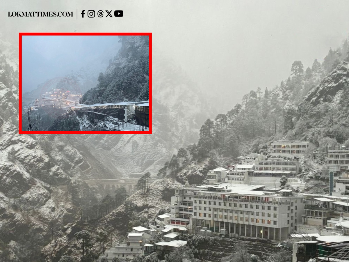 Snowfall in Katra: Fresh Snow Covers Maa Vaishno Devi Bhawan; Yatra ...