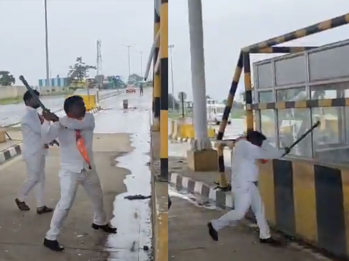 MNS Workers Vandalise Tondgaon Toll Plaza in Washim Over Unfinished ...