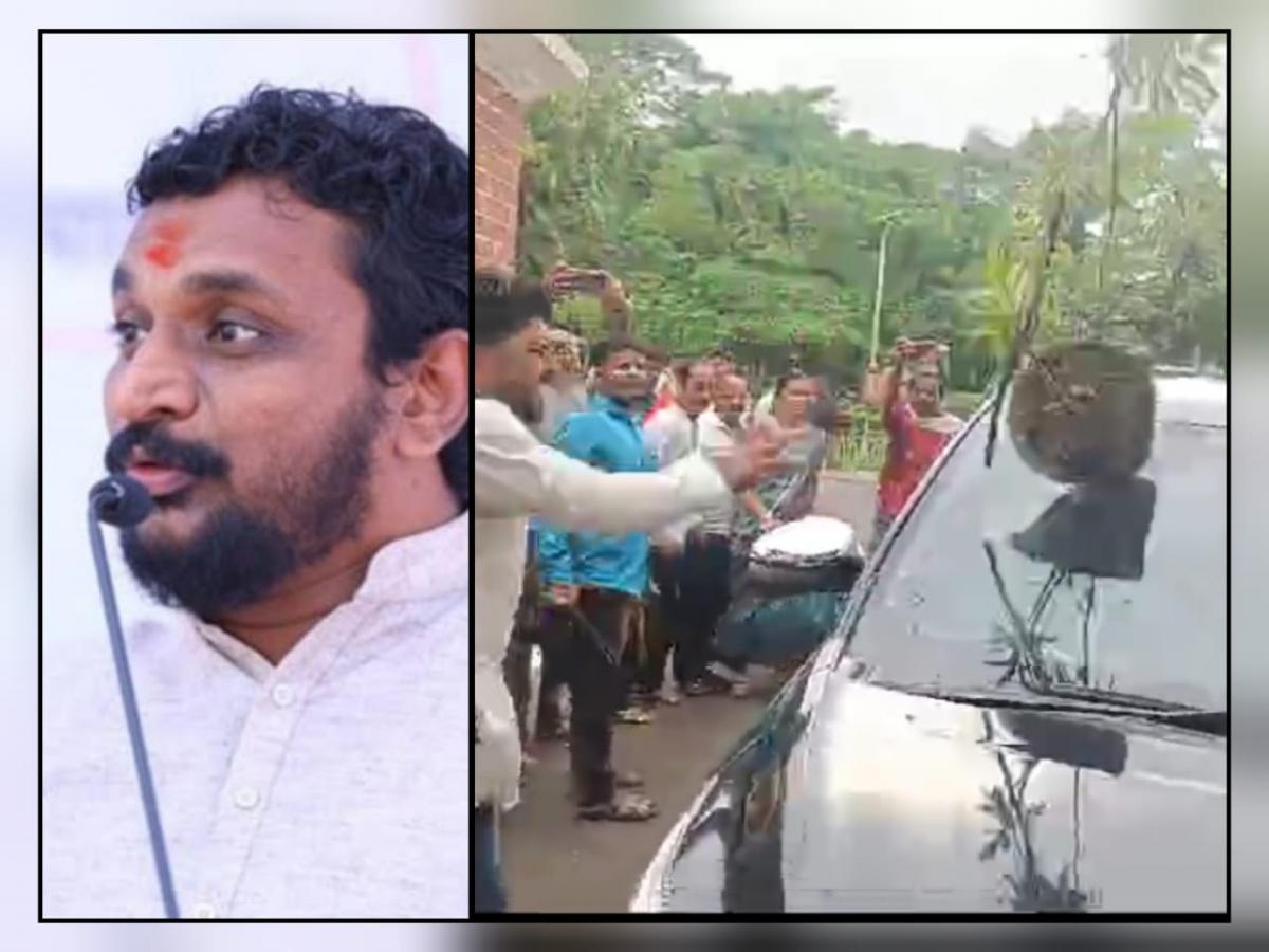 WATCH: MNS Workers Vandalise NCP Leader Amol Mitkari's Car After He ...