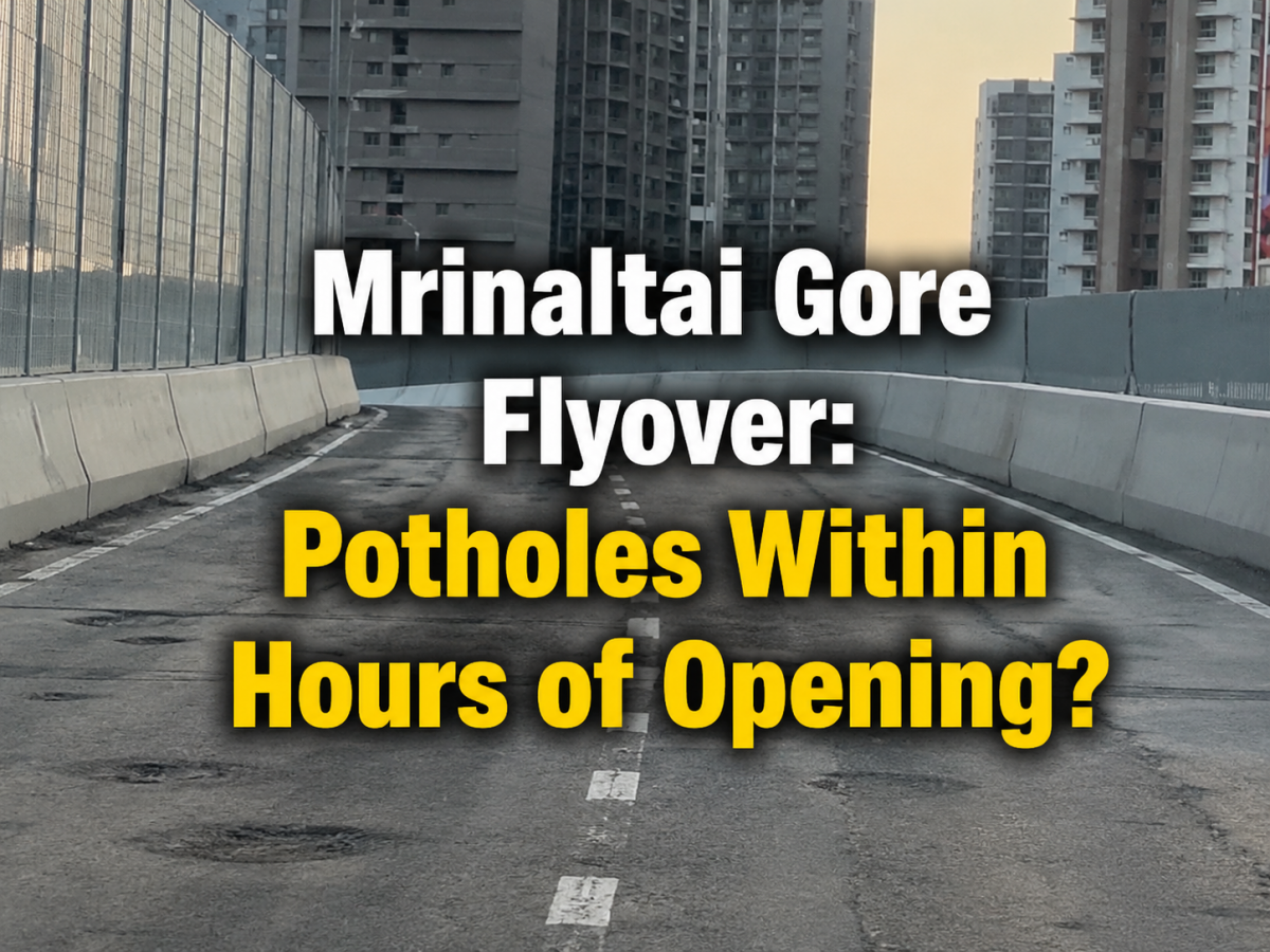 Mumbai: ₹248-Crore Mrinaltai Gore Flyover Under Fire as Potholes and ...