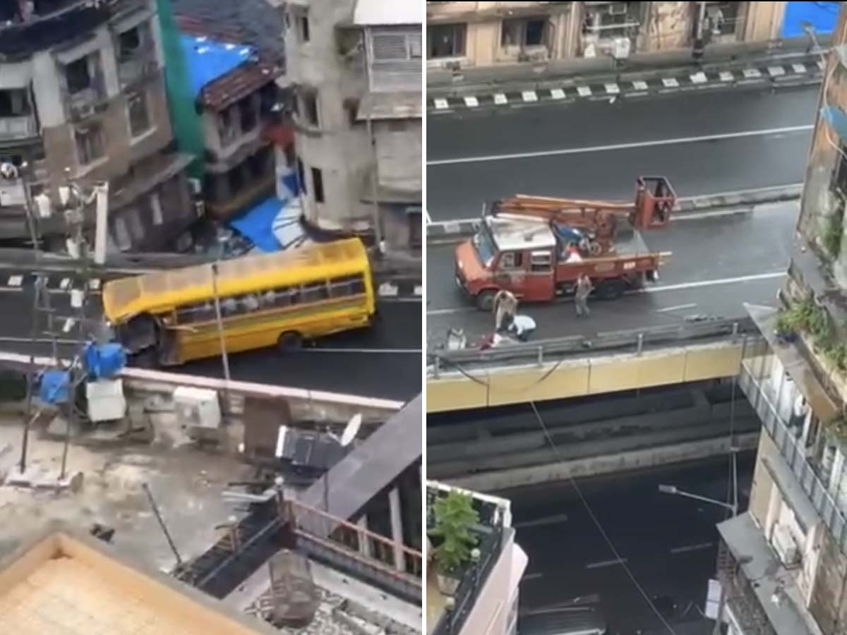 Mumbai School Bus Accident: Bus With 20 Kids Collides on JJ Flyover ...