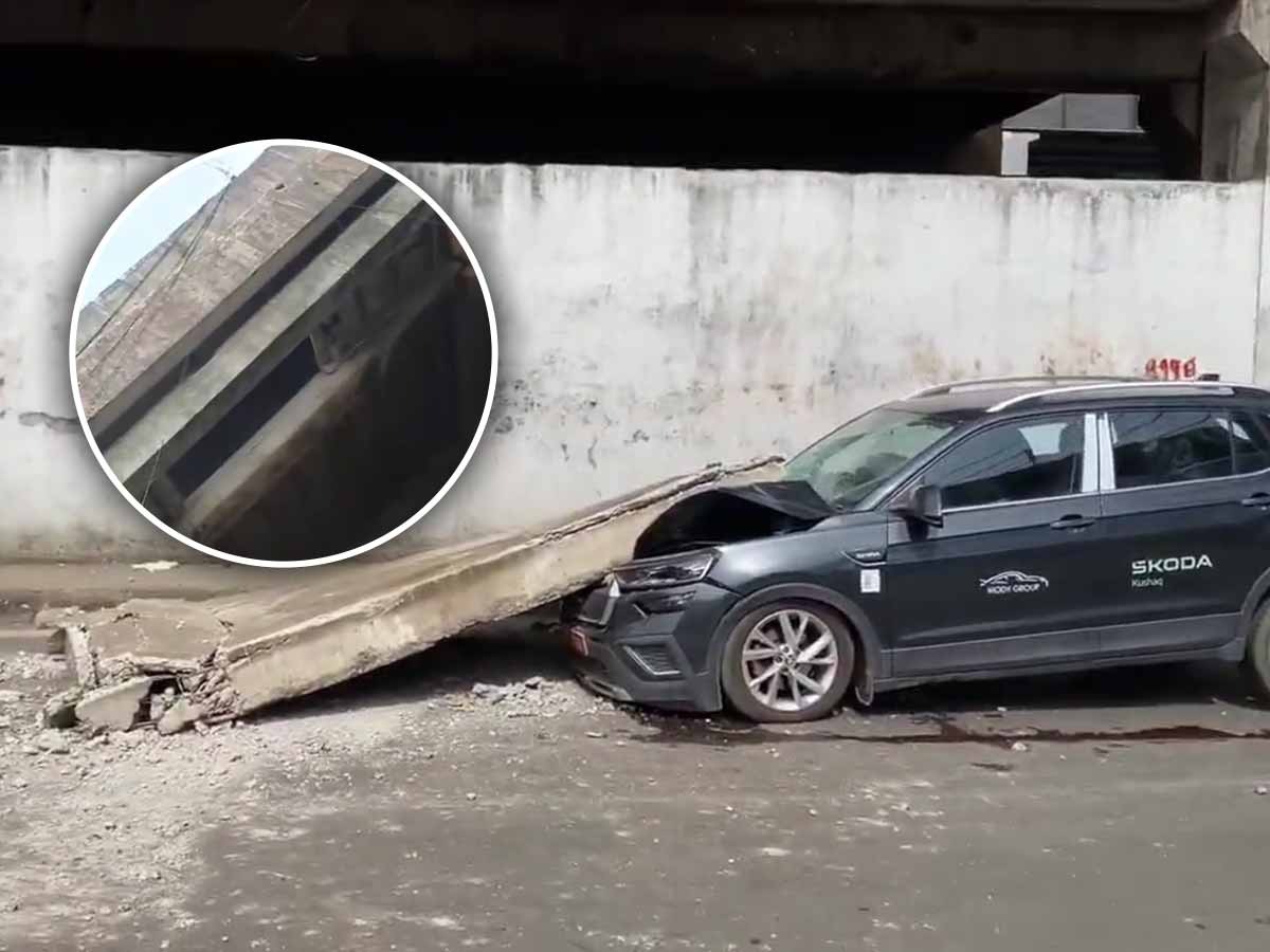Mumbai Flyover Slab Collapses: Portion of Flyover Falls on Moving Car ...