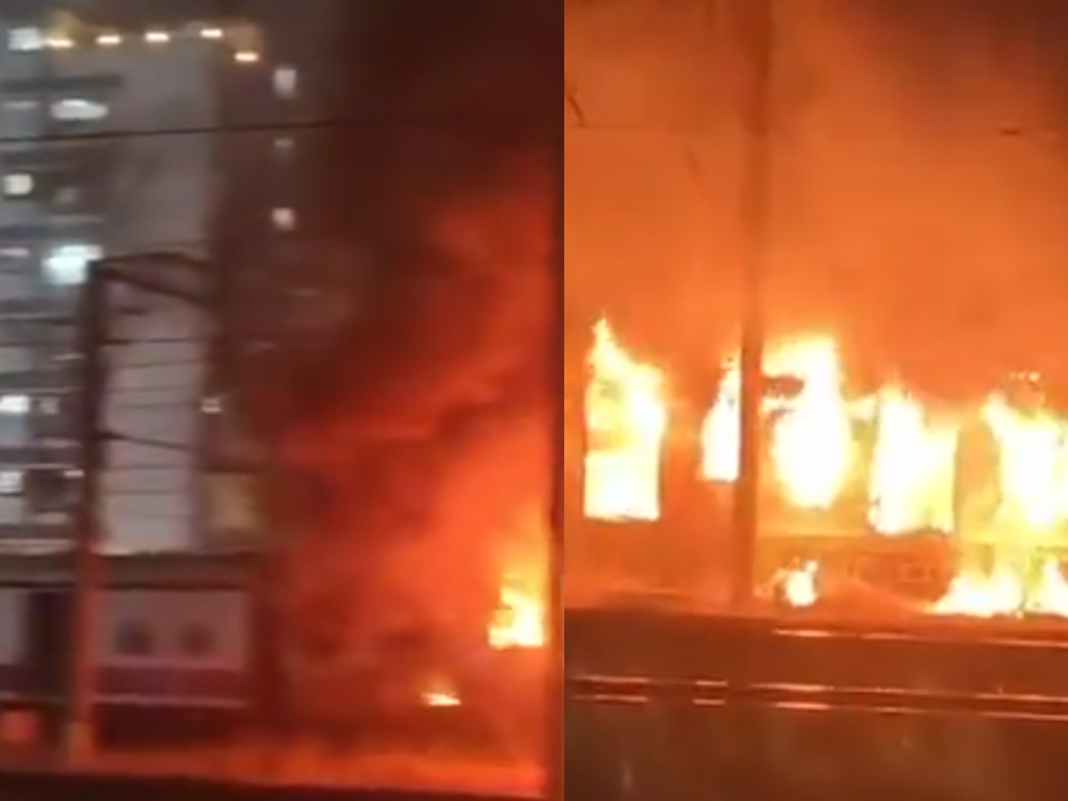 Mumbai Local Train Fire : Blaze Erupts in Garbage Train at Kurla ...